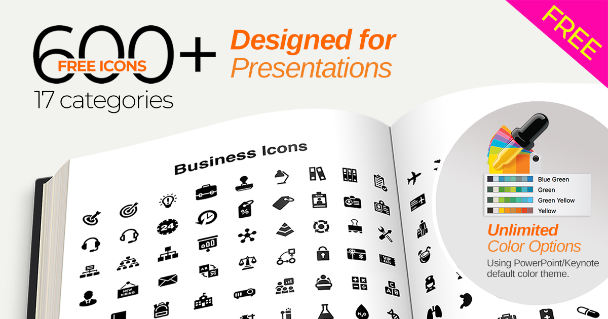 Download 600+ FREE Vector Icon Pack for Presentations