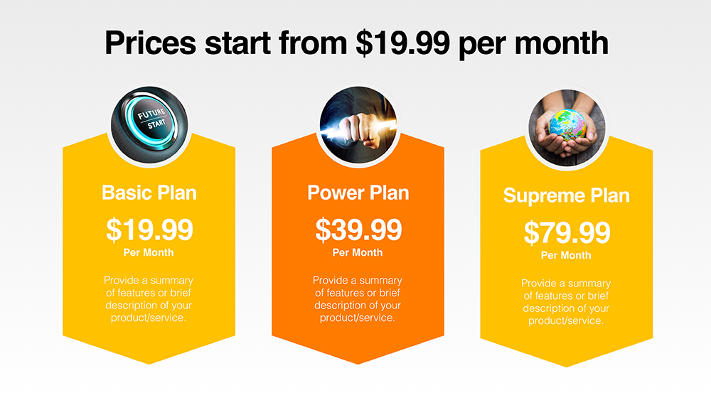Download Pricing Table Templates PresoMakeover